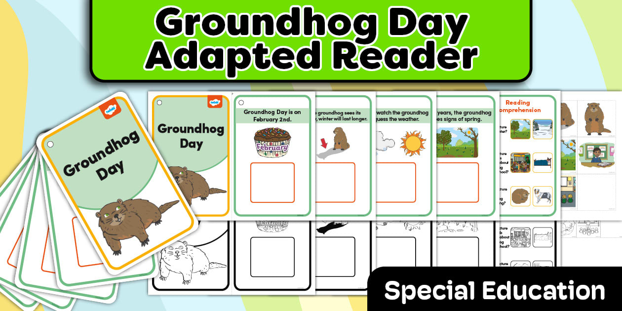 Groundhog Day Adapted Reader for Special Education