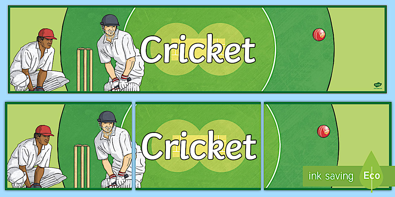 Cricket Display Banner (teacher made) - Twinkl