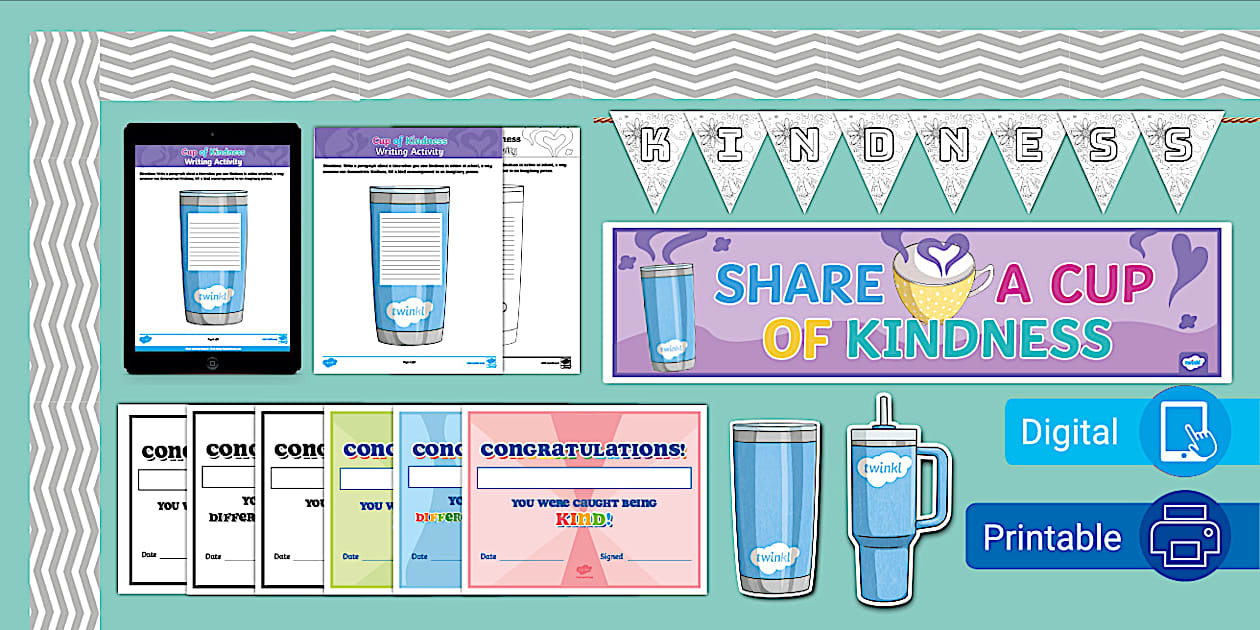 Share a Cup of Kindness Pack for 6th-8th Grade - Twinkl