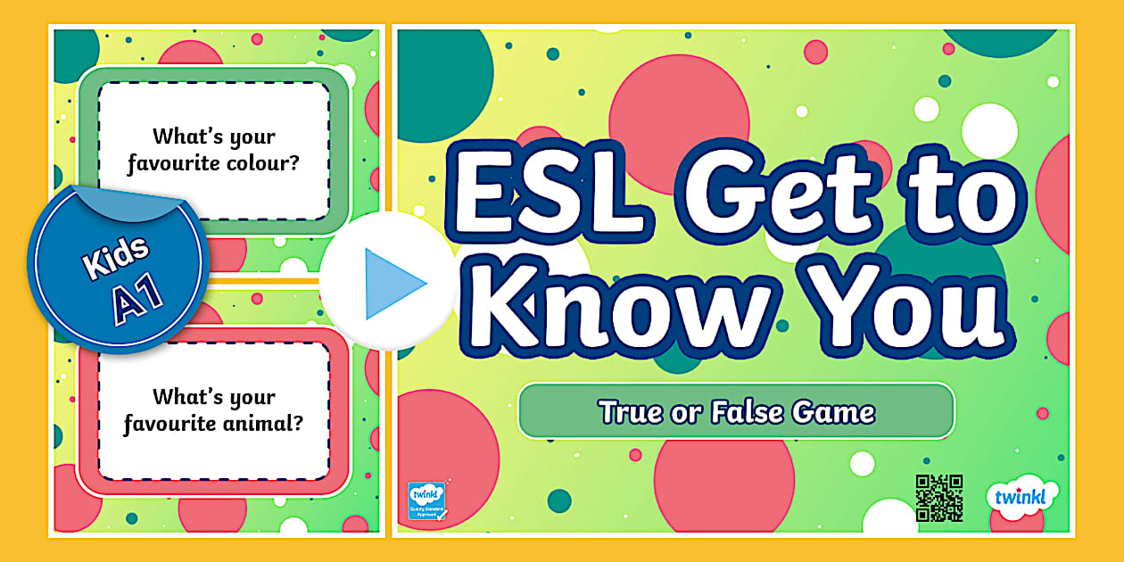 ESL First Day 'True or False?' Game (Hecho por educadores)