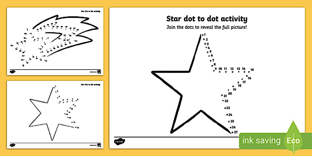 Dot to Dot Star activities - Educational Resources - KS1