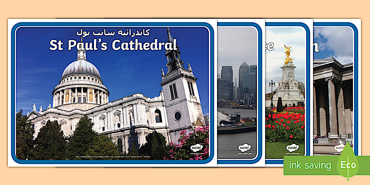 London Landmark Group and Table Signs Group and Table Signs - Arabic ...