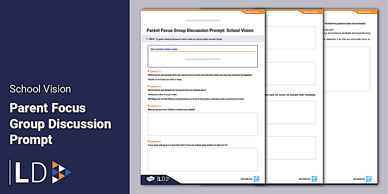 Parent Focus Group Discussion Prompt: School Vision - SLT