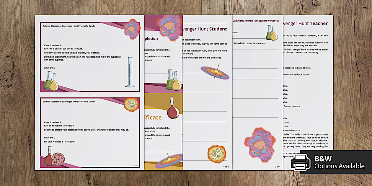 Science Scavenger Hunt - Beyond Secondary Science - Twinkl