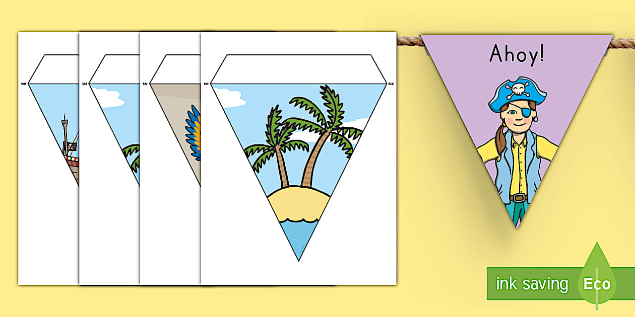 Pirates Bunting (teacher made) - Twinkl
