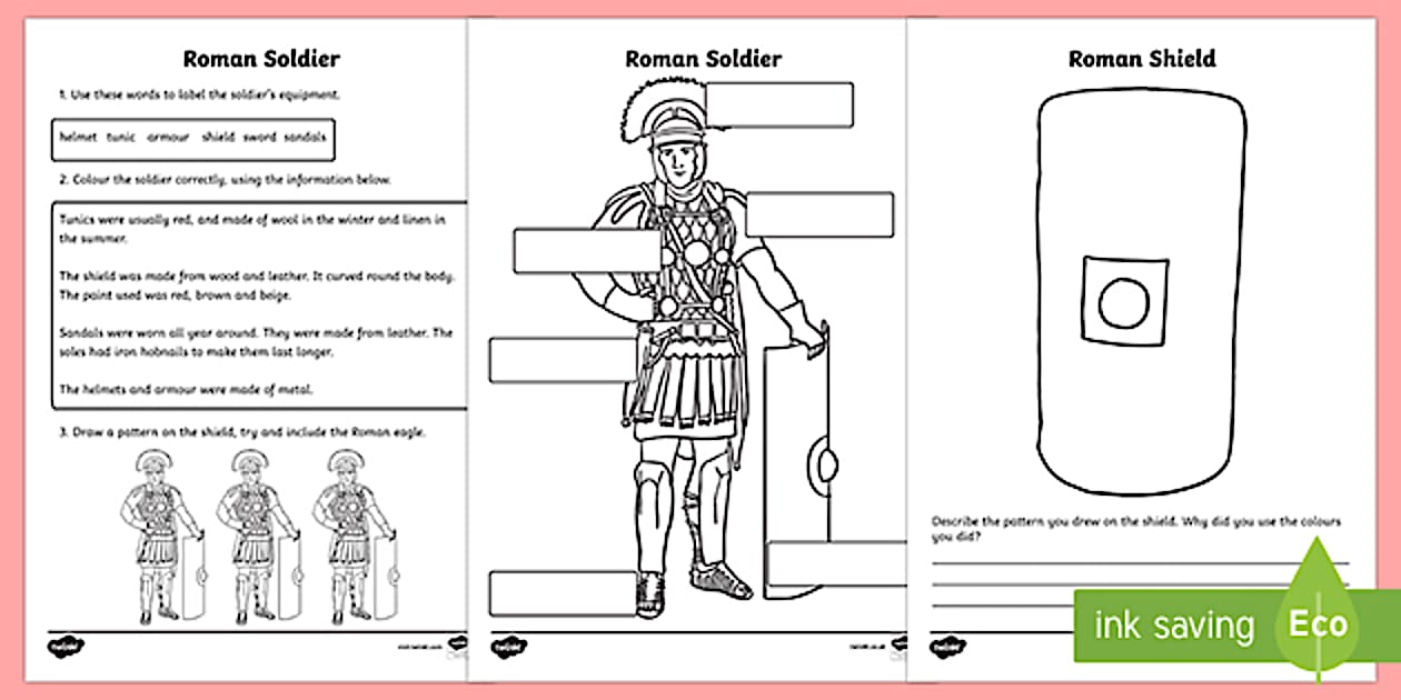 Roman Soldiers Worksheet | Homework | History | Parents