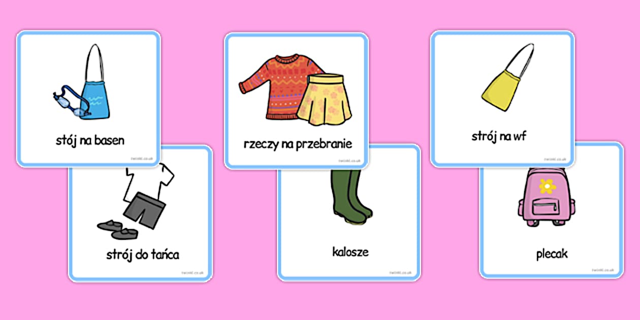 Karty Rzeczy do zapamiętania (dziewczynka) po polsku - czynności