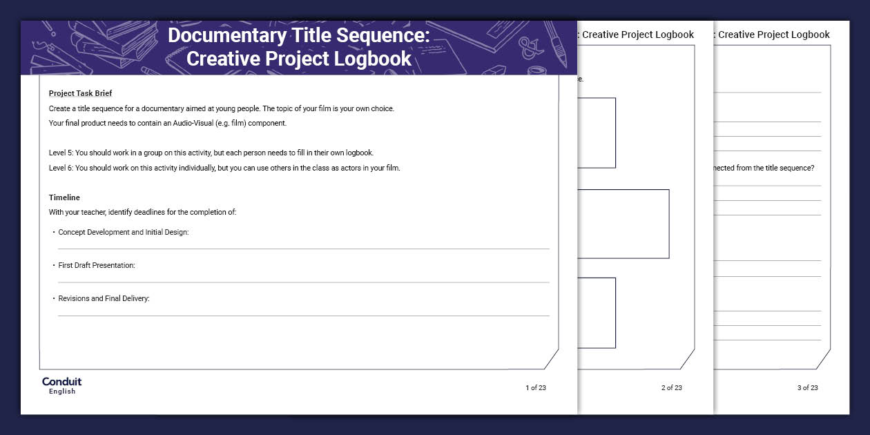 Documentary Title Sequence: Creative Project Logbook