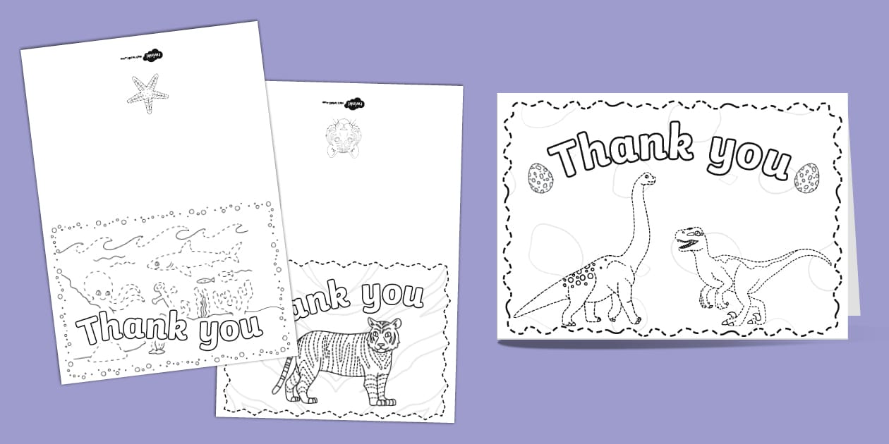 Traceable Thank You Cards Handwriting Skills Practice