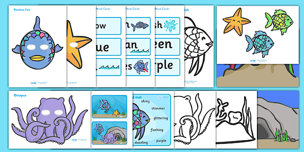 Story Sack Resource Pack to Support Teaching on The Rainbow Fish - ESL ...