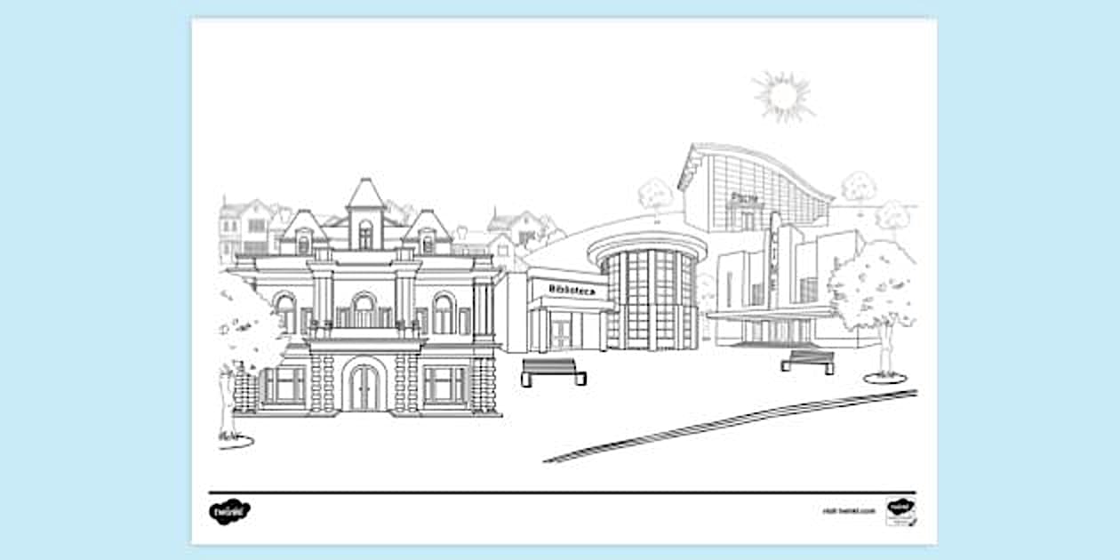 City Colouring Sheet | Primary Resource | Twinkl - Twinkl
