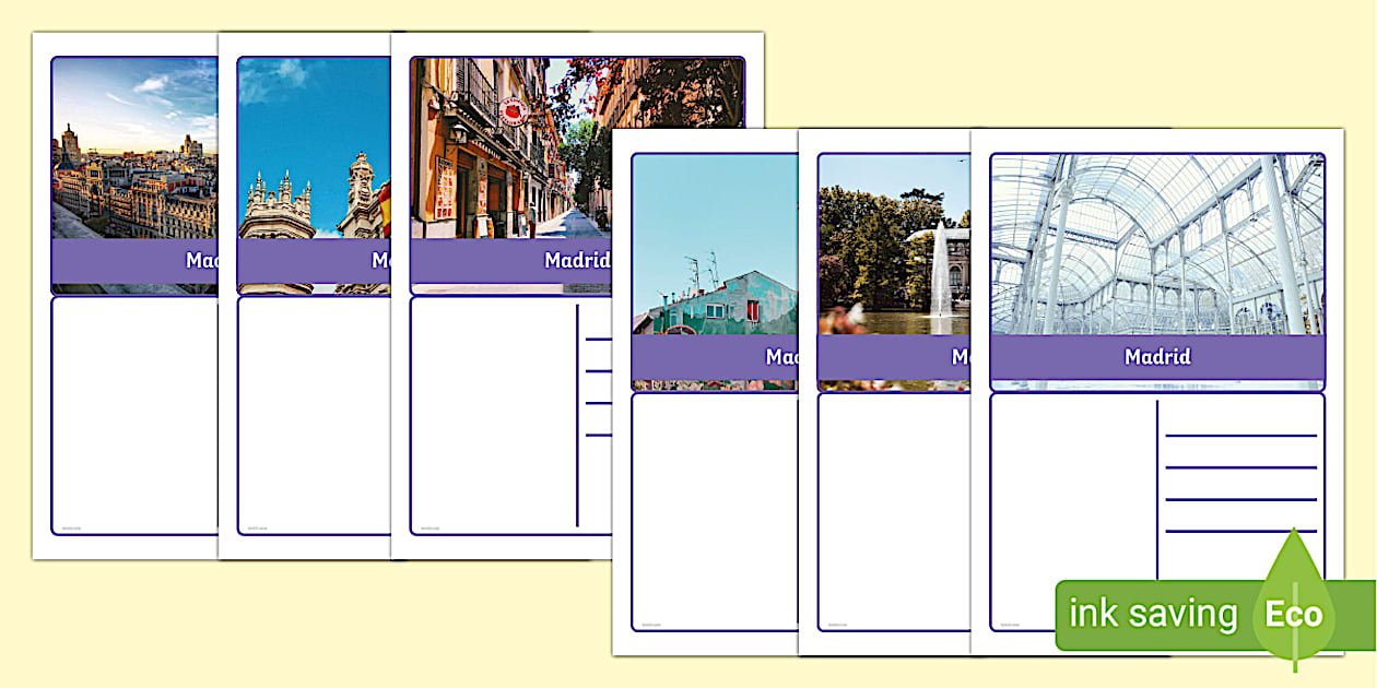 Madrid Postcards | Stationery | Cities in Spain | Twinkl KS1