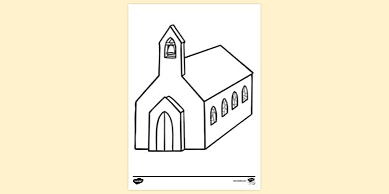 Printable Colouring Page for Children’s Church - Twinkl