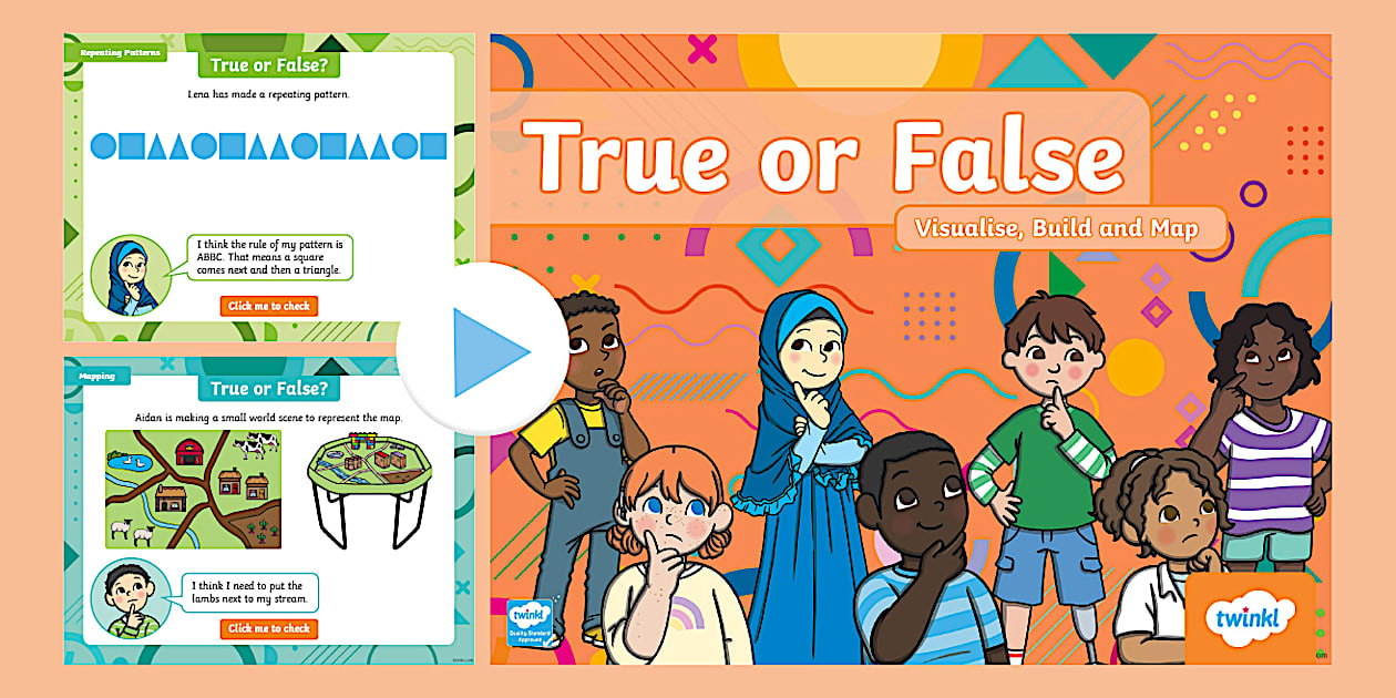 👉 EYFS True or False PowerPoint: Visualise, Build and Map