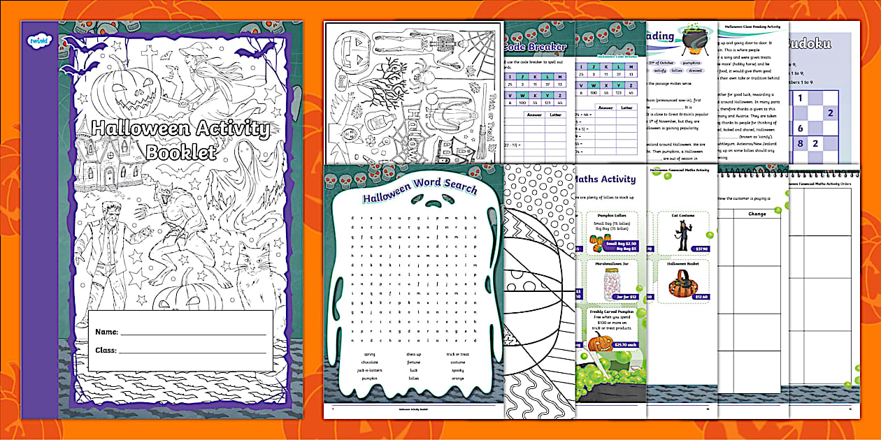 NZ Style Halloween Activity Booklet (Teacher-Made) - Twinkl