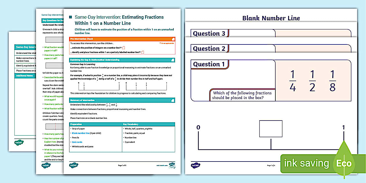 👉 Y3 Maths Intervention: Estimating Fractions on a Number Line