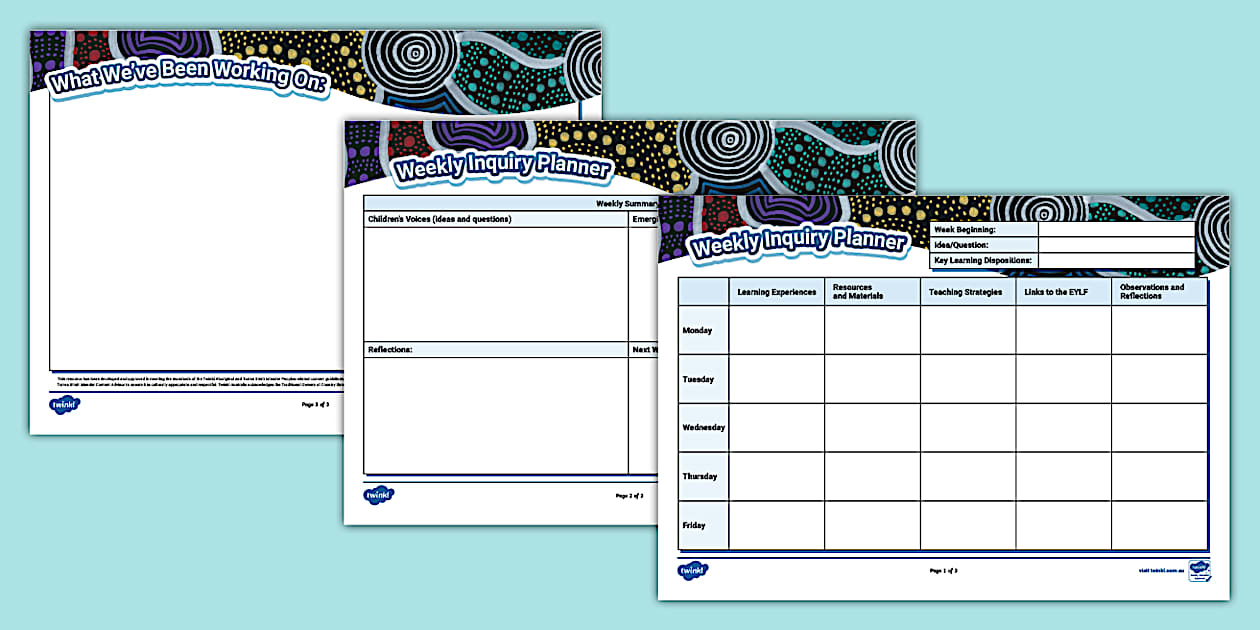 Weekly Inquiry Editable Planner - Twinkl