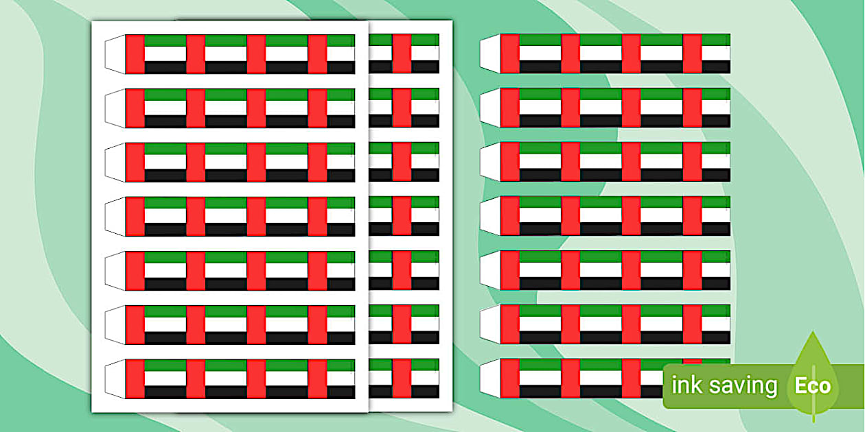 UAE Flag Paper Chain (teacher made) - Twinkl