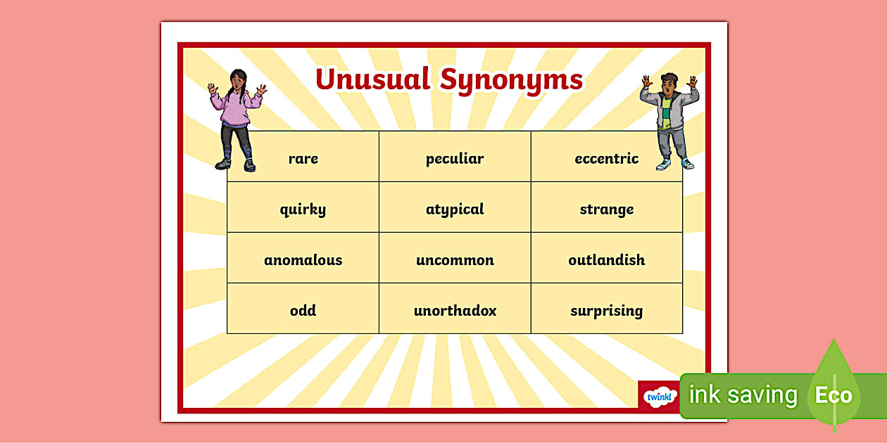 Unusual Synonyms Word Mat (teacher made) - Twinkl