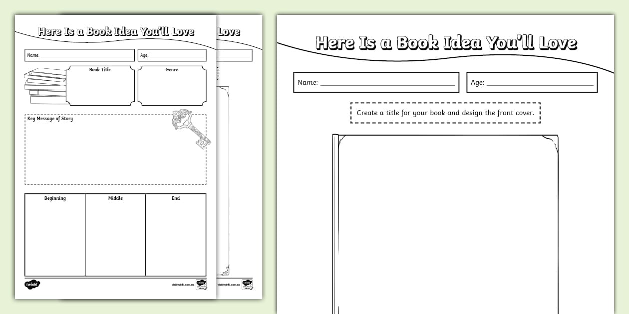 My Book Idea Activity Sheet (teacher made) - Twinkl