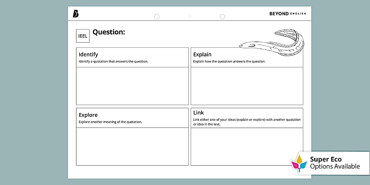 Editable IEEL Paragraph Structure Template (Blank) - Twinkl