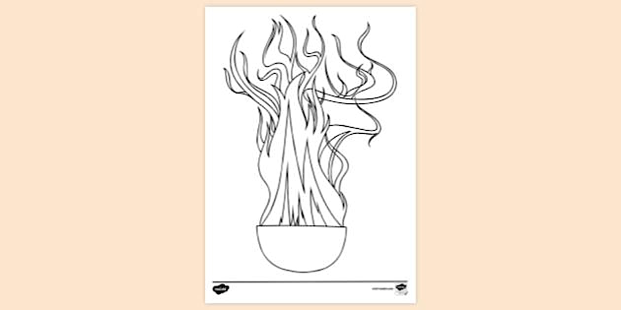 Sooty Flame Colouring Sheet | Colouring Sheets - Twinkl