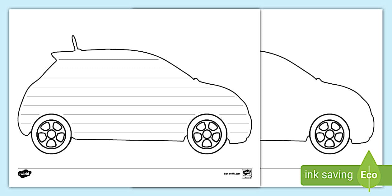 Car Writing Frame (teacher made) - Twinkl