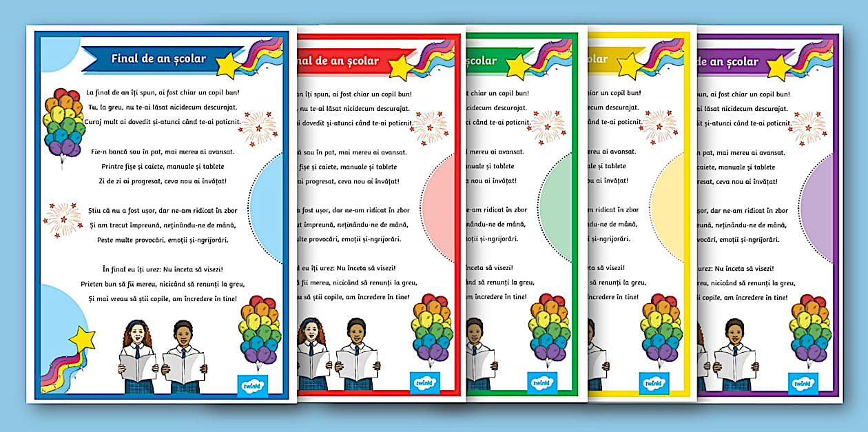 Mesaje de sfârșit de an școlar | Twinkl România - Twinkl