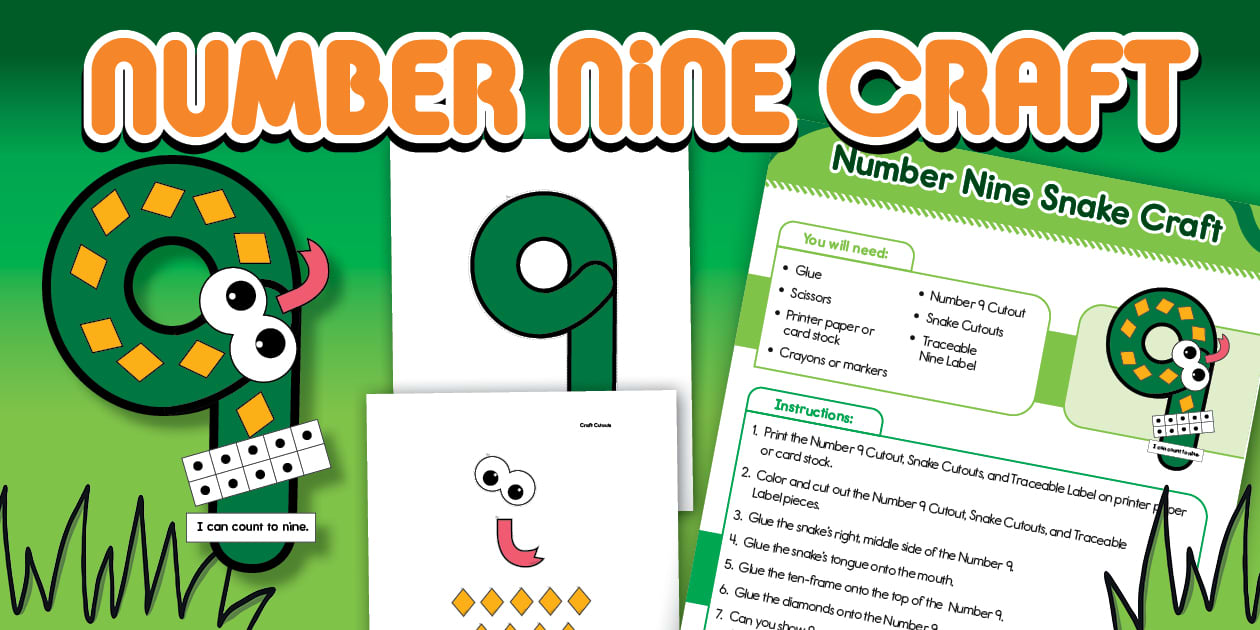 Number Nine Snake Craft