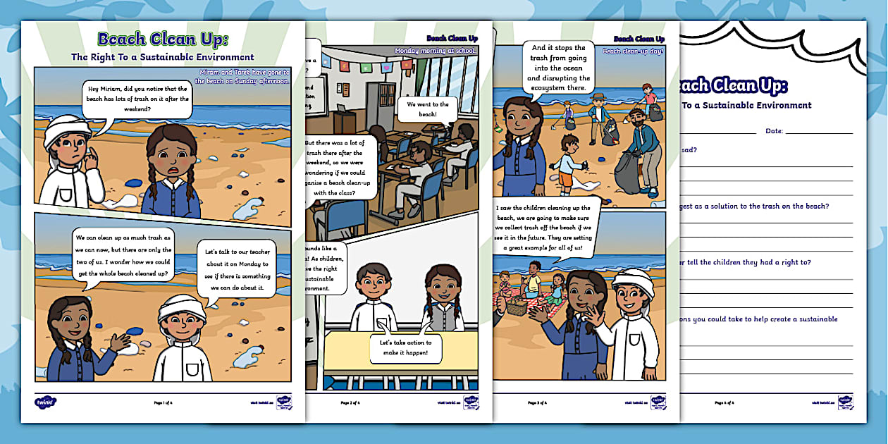 The Right To a Sustainable Environment - Comic Activity