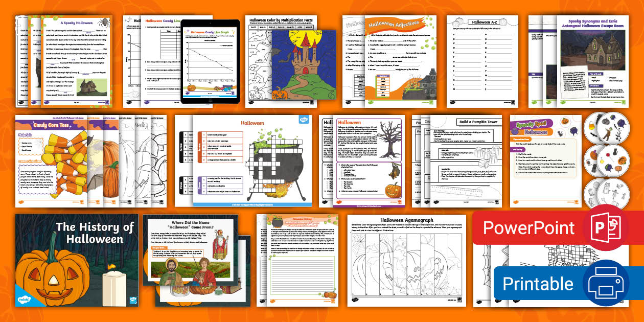 Third Grade Halloween Activity Pack