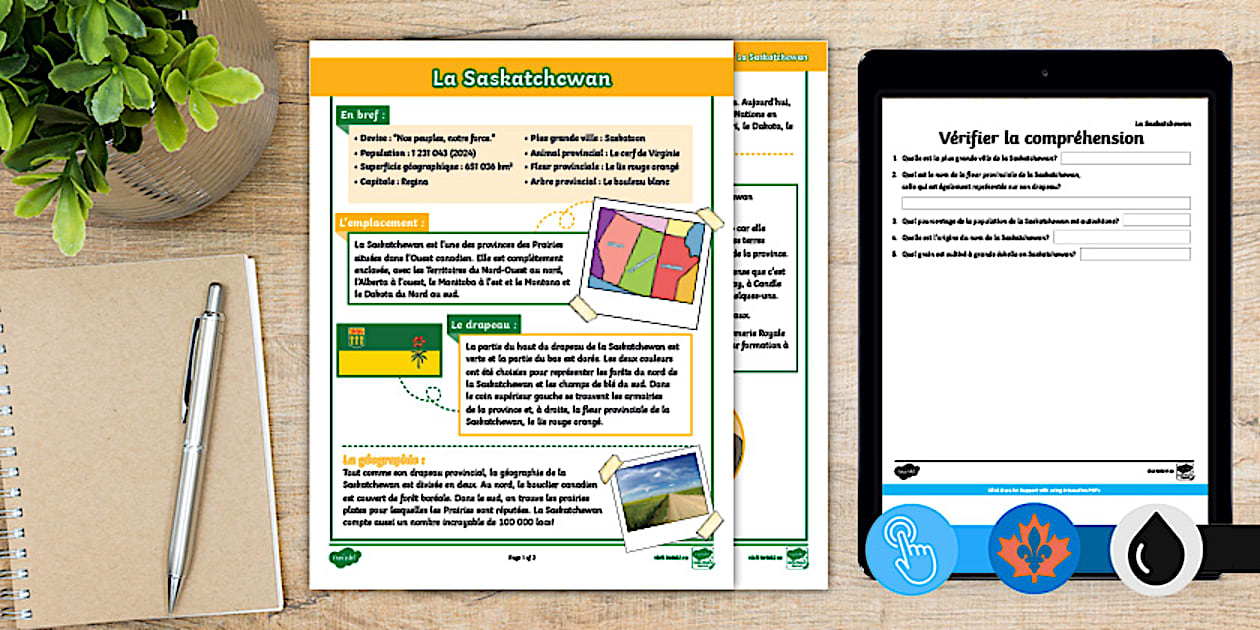 Saskatchewan Interactive Reading Comprehension French