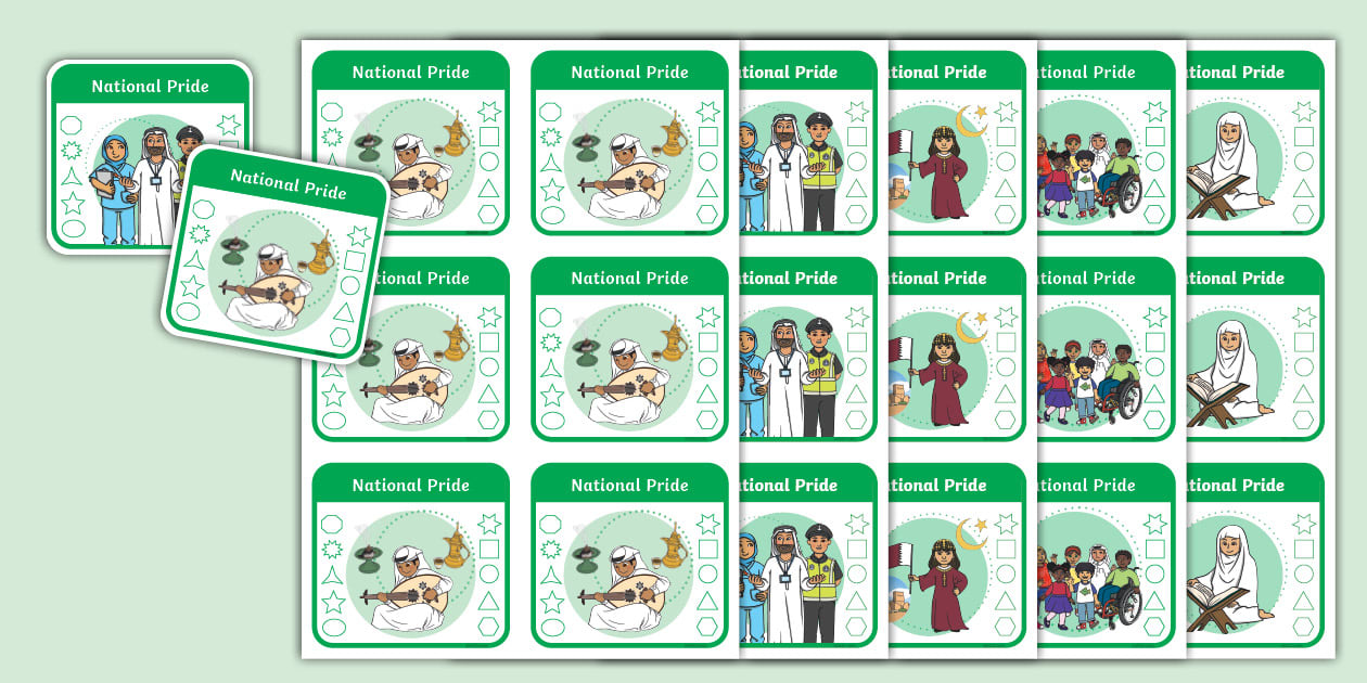 Values Punch Cards - National Pride (teacher made) - Twinkl