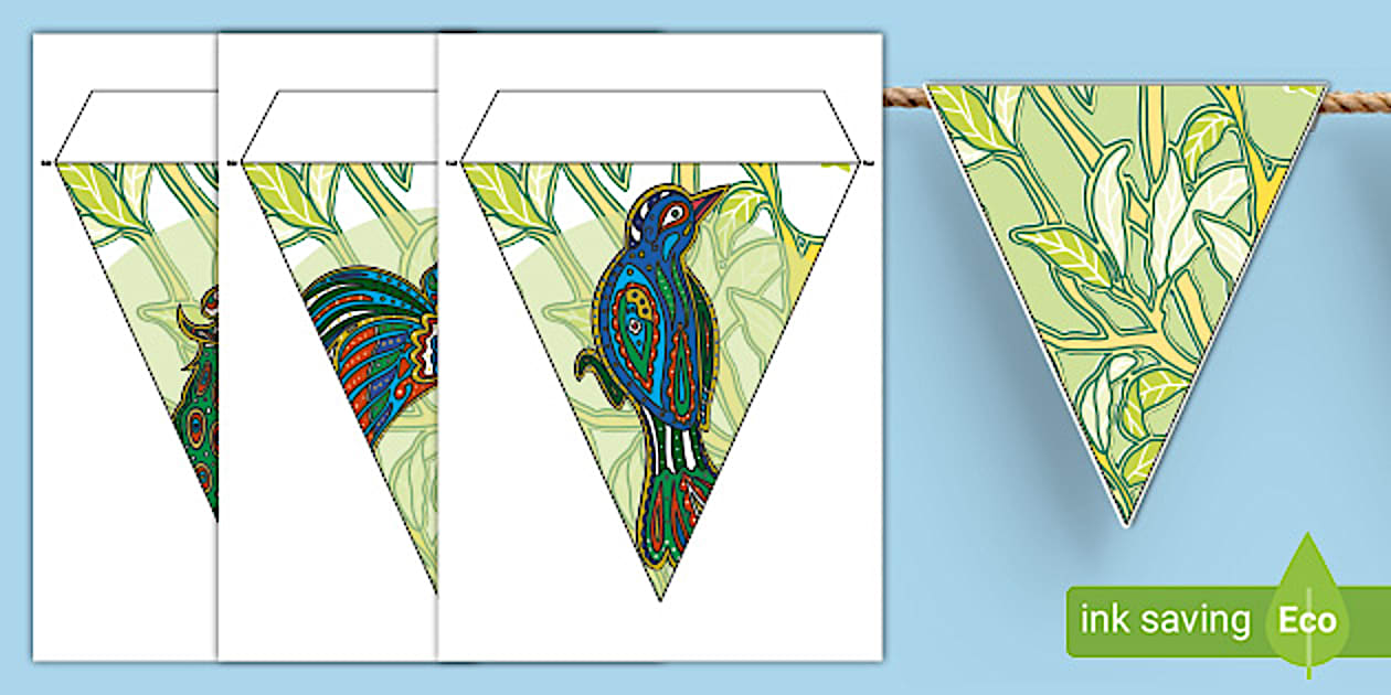 Batik Bird Bunting (Hecho por educadores) - Twinkl
