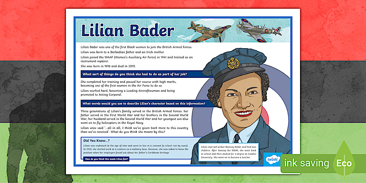 Lilian Bader Information Poster (teacher made) - Twinkl
