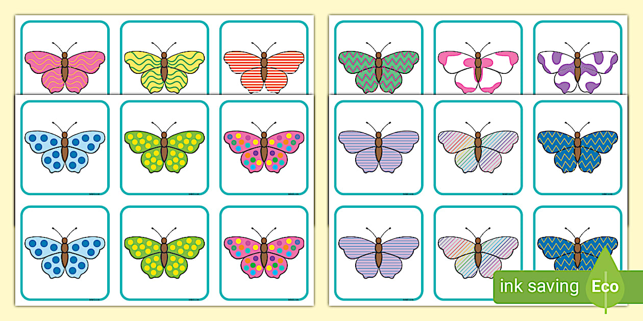 👉 Pattern Butterflies Matching Cards | Twinkl - Twinkl