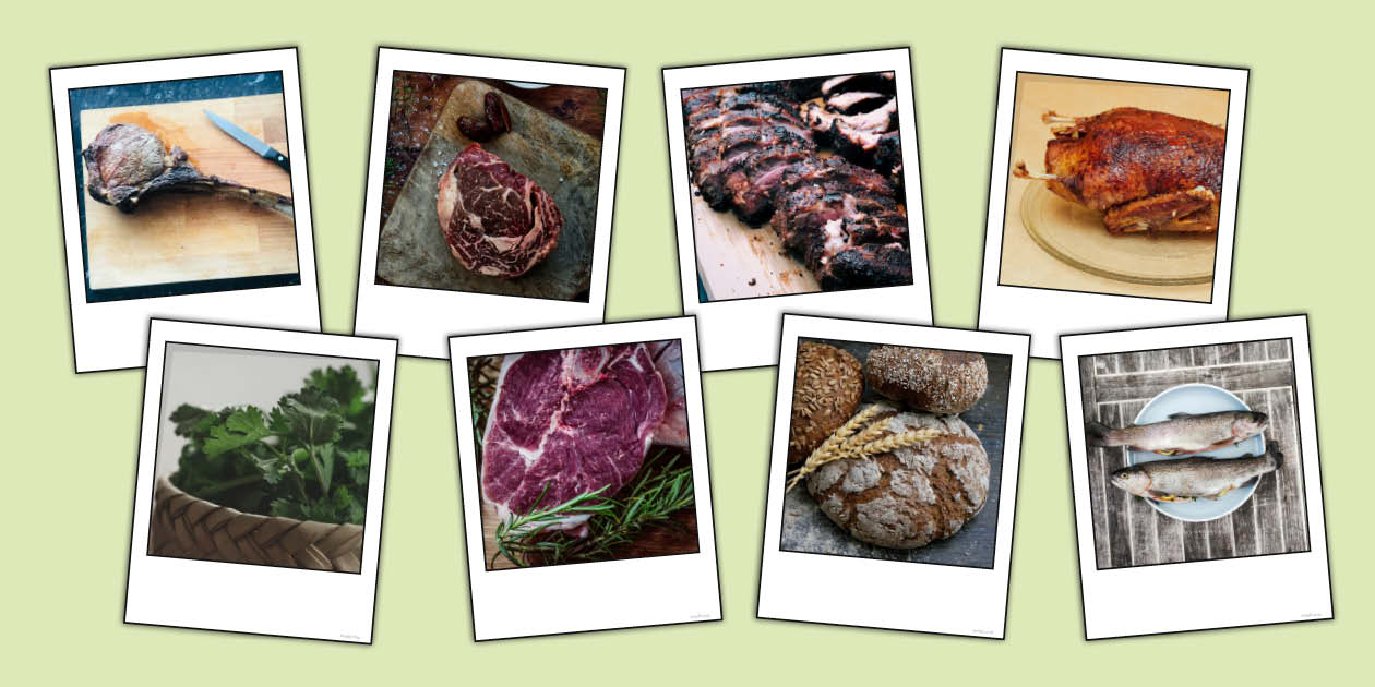 Tudor Food Instant Photo Style Display Images (teacher made)