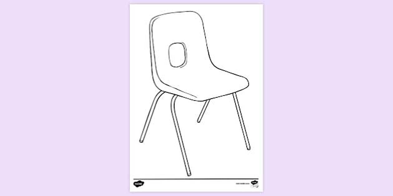 Classroom Chair Colouring Sheet | Colouring Sheets - Twinkl