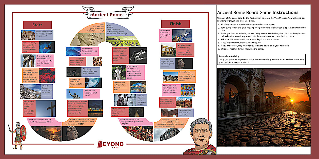 Ancient Rome Board Game (Teacher-Made) - Twinkl