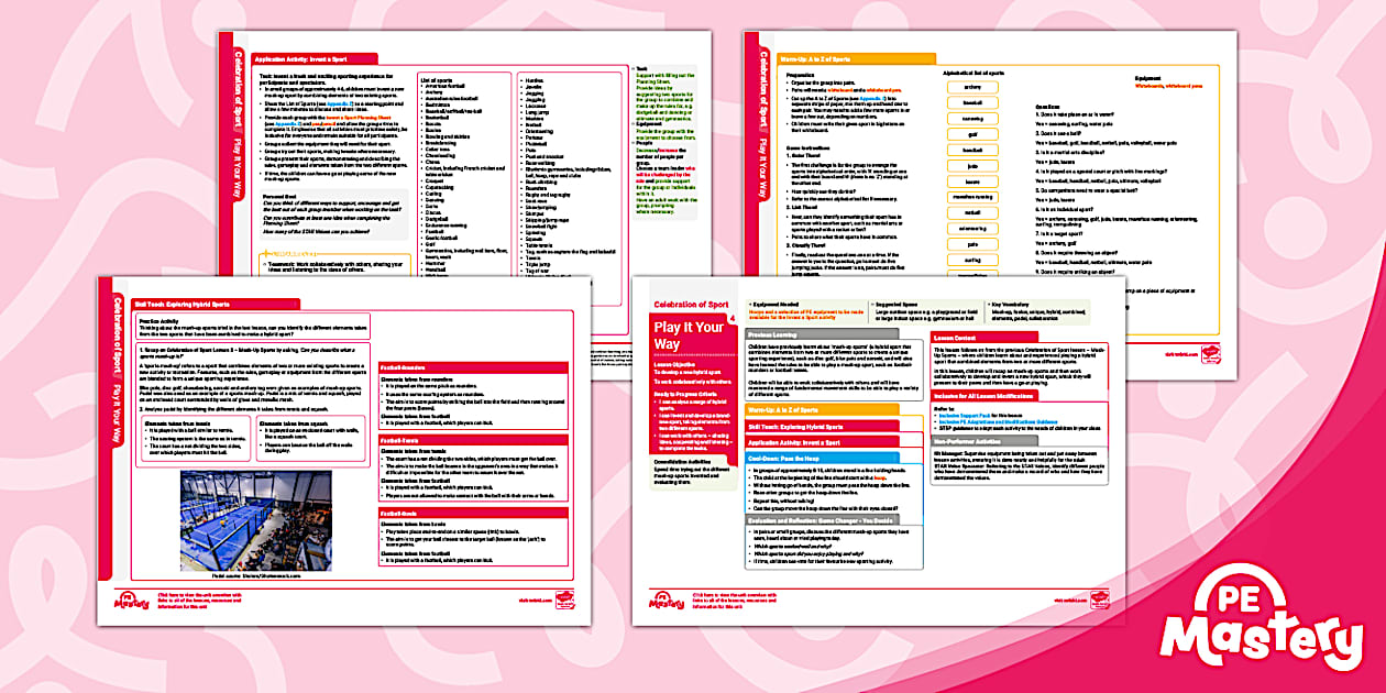 Collaborative Hybrid Sport PE Lesson Plan (teacher made)