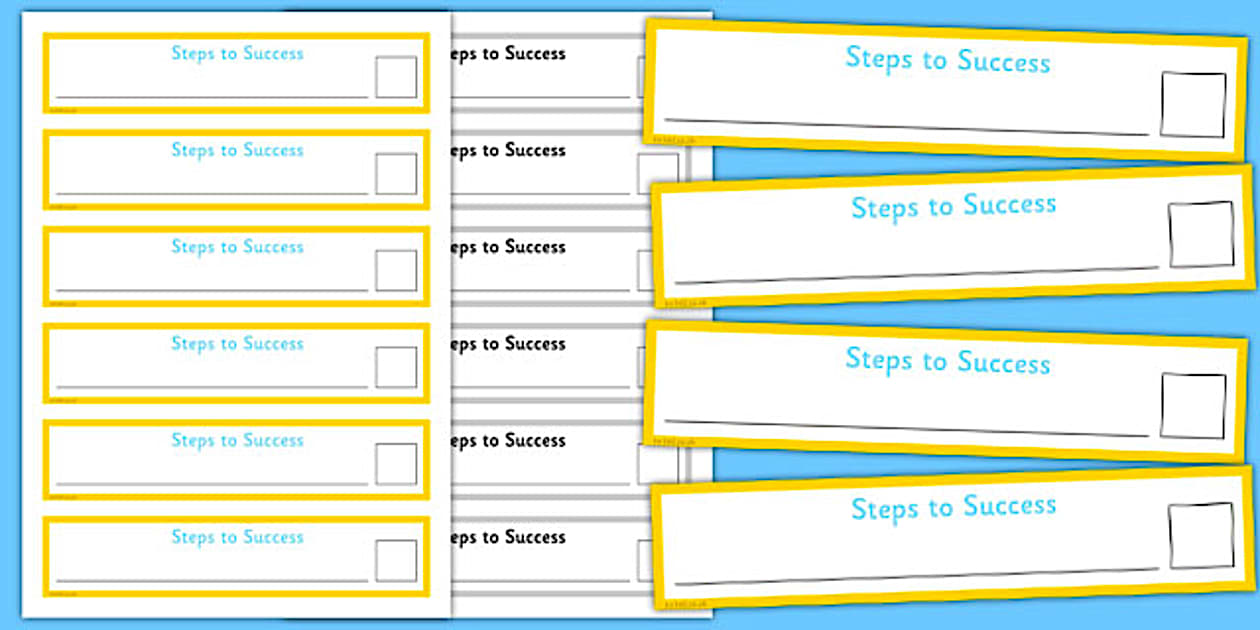 Editable Steps to Success Target Labels (teacher made)
