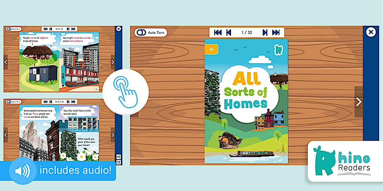 Level 5b Reading Scheme Book: All Sorts of Homes - Twinkl