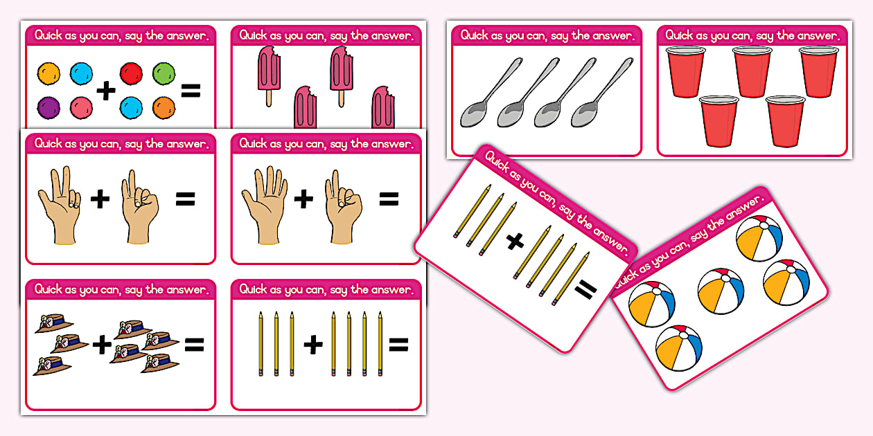 Grade R Mental Math Flashcards (teacher made) - Twinkl