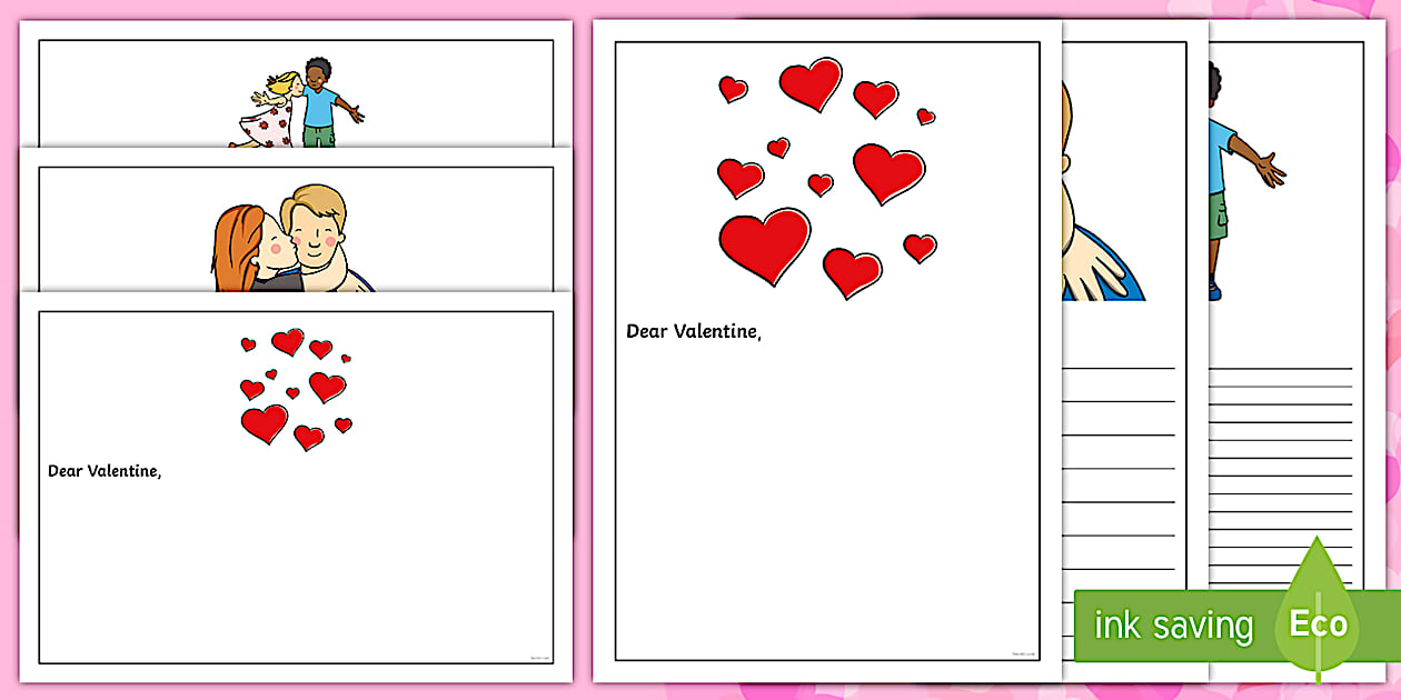 Dear Valentine Letter Writing Frames