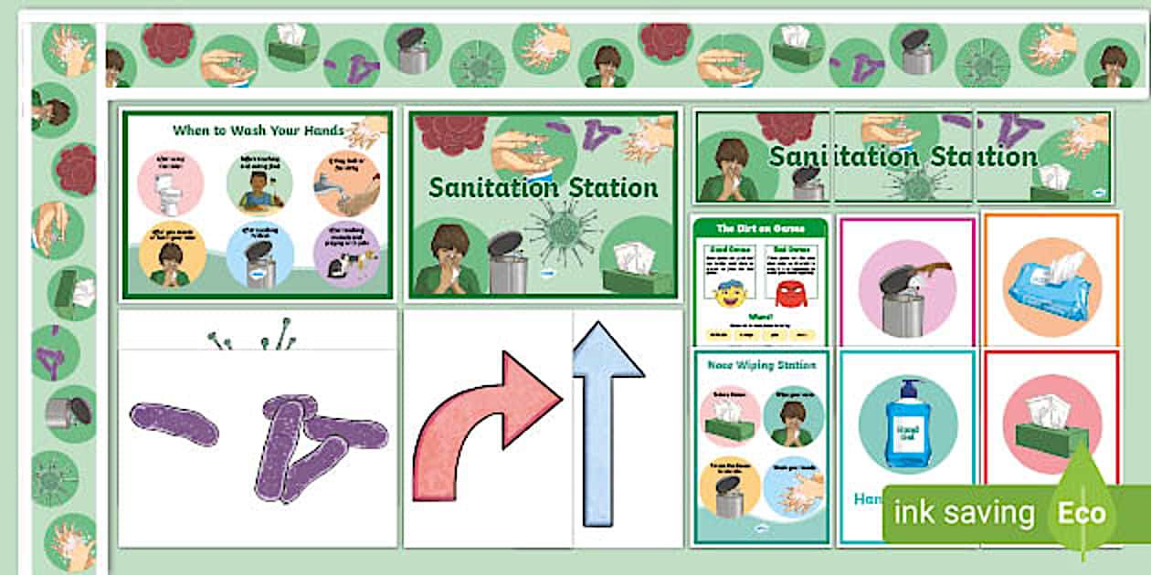 (KS2) Sanitation Station Display Pack (teacher made)
