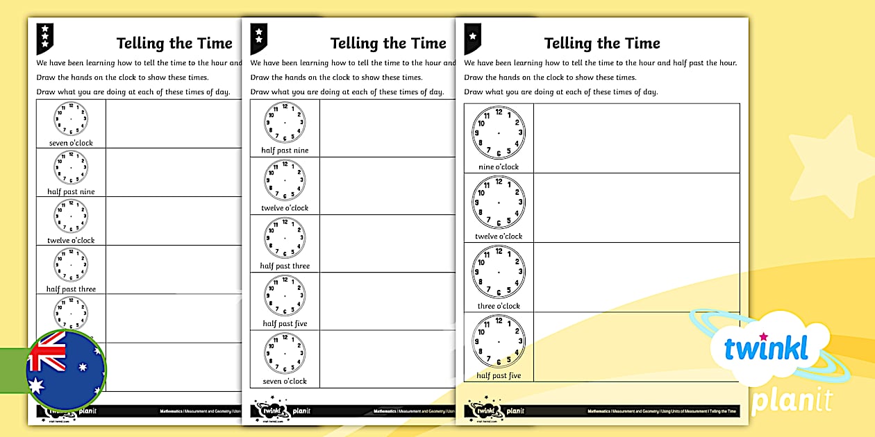 Year 1 Using Units of Measurement Telling the Time Home Learning