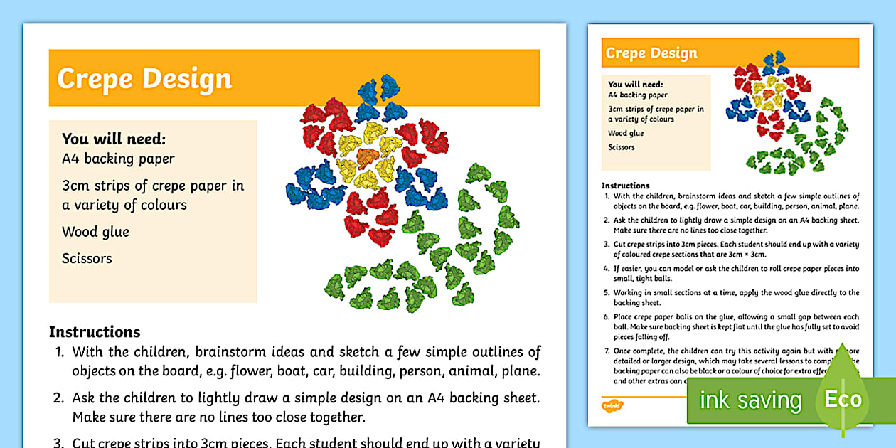 Crepe Paper Craft - Arts and Crafts - Twinkl