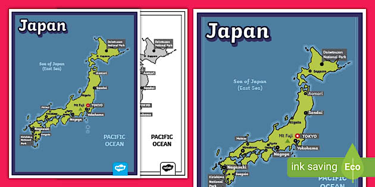 Labelled Japan Map of Cities Resource | Twinkl Geography
