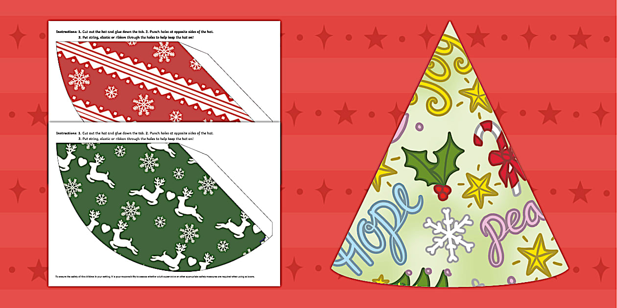 Christmas Party Hats | Simple Christmas Craft for Kids