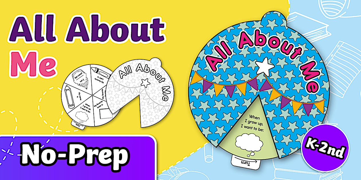 All About Me Wheel for K-2nd Grade (Hecho por educadores)